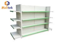 China Metal Multi Tier Heavy Duty Grocery Store Shelves Advertising For Hypermarket for sale