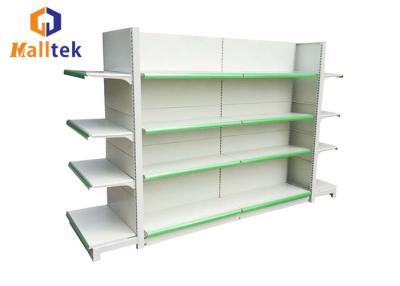 China Metal Multi Tier Heavy Duty Grocery Store Shelves Advertising For Hypermarket for sale