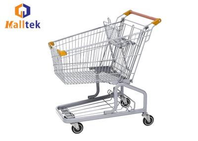 China German Grocery Shopping Trolley With PU Wheels For Supermarket Chains for sale