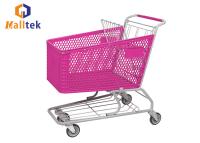 China CE Certification Hdpp Material Plastic Trolley For Supermarket , Long Life for sale