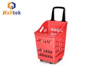 China Floor Wheeling Supermarket Shopping Basket for sale