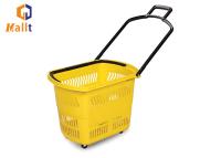 China Floor Wheeling Supermarket Shopping Basket for sale