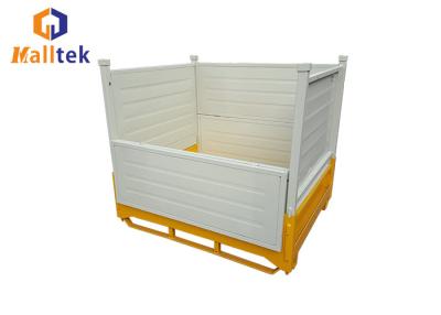 China Wire Mesh Foldable Stackable Pallet Cages For Warehouse for sale