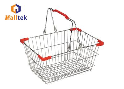 China Chrome Plating Metal Shopping Baskets 28L For Retail Stores for sale