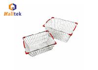 China Galvanized Metal Wire Mesh Shopping Basket 21L 15L For Grocery Store for sale