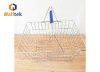 China 28L Metal Grid Supermarket Carry Shopping Basket 450*320*200mm for sale