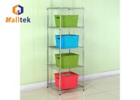 China Household Storage Chrome Plated Wire Mesh Shelving Rack for sale