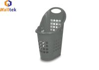 China 100lbs Load Hypermarket ABS Plastic Rolling Basket With Four Wheels for sale