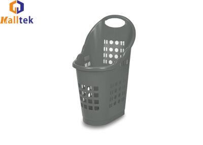 China 100lbs Load Hypermarket ABS Plastic Rolling Basket With Four Wheels for sale