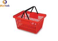 China Supermarket 21L Tapered HDPP Plastic Grocery Basket for sale