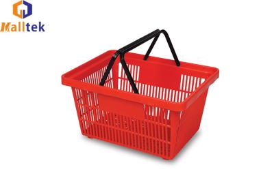 China Supermarket 21L Tapered HDPP Plastic Grocery Basket for sale