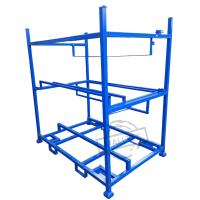 China Four Wheels Auto Parts Stackable Pallet Cages Powder Coating for sale