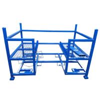 China Four Wheels Auto Parts Stackable Pallet Cages Powder Coating for sale