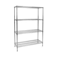 China Adjustable Kitchen 5 Layer Steel Wire Shelf Chrome Plated for sale
