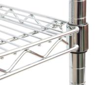 China Adjustable Kitchen 5 Layer Steel Wire Shelf Chrome Plated for sale