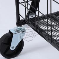 China Shopping Supermarket Folding Trolly Cart Q235 Steel for sale