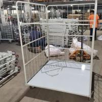 China Transport Duty Foldable Rolling Cage Storage Powder Coated Finish for sale
