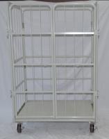 China Transport Duty Foldable Rolling Cage Storage Powder Coated Finish for sale