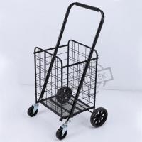 China Shopping Supermarket Folding Trolly Cart Q235 Steel for sale