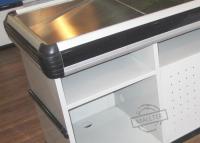 China White Stainless Steel L Type Checkout Counter For Supermarket for sale