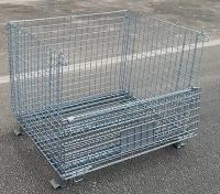 China Warehouse Galvanized Steel Metal Wire Mesh Storage Cages Foldable for sale