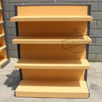 China Supermarket Steel Wood Supermarket Shelf Customization 1 Or 2 Sided for sale