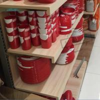 China Supermarket Steel Wood Supermarket Shelf Customization 1 Or 2 Sided for sale