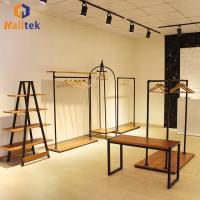 China Bedroom Floor To Ceiling Steel Wood Rack European Style Minimalist for sale