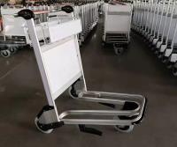 China Stainless Steel Airport Luggage Trolley Airport Push Passenger Baggage Cart for sale
