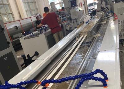 China PVC Profile Making Machine / PVC Profile Extrusion Line With Twin Screw Extruder for sale