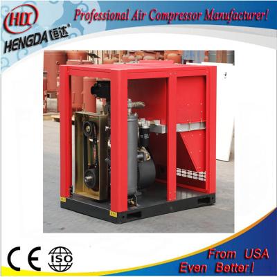 China IP54 Belt Driven Air Cooling Slient Screw Type Air Compressor With PLC Control for sale