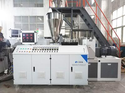 China PP PE PVC Water Electric Supply Double Pipe Plastic Extruder Machine Double Screw for sale