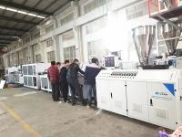 China PVC Pipe Profile / Granules Plastic Extruder Machine Conical Twin Screw Extruder Equipment for sale