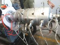 China PP PE PVC Water Electric Supply Double Pipe Plastic Extruder Machine Double Screw for sale