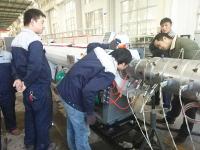 China PP PE PVC Water Electric Supply Double Pipe Plastic Extruder Machine Double Screw for sale
