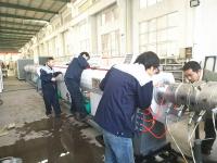 China PP PE PVC Water Electric Supply Double Pipe Plastic Extruder Machine Double Screw for sale