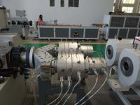 China Plastic Pvc Double Pipe / Profile Plastic Extruder Machine Single Screw Extruder for sale