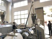 China Plastic Pvc Double Pipe / Profile Plastic Extruder Machine Single Screw Extruder for sale