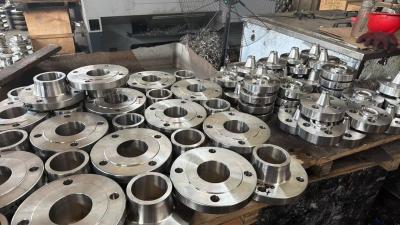 China Duplex Stainless Steel Welding Neck Flange with Long Weld Neck and ASME B16.9 Standard for Secure Pipeline Connections for sale