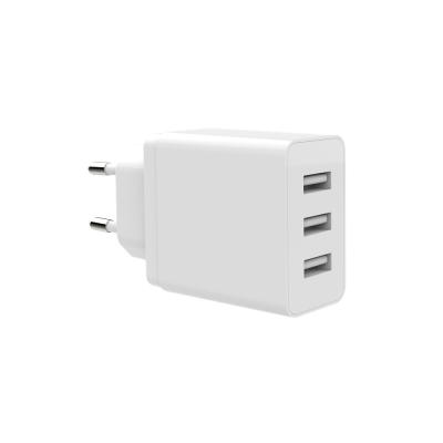 China 3.1A USB Wall charger Eurpean Adapter multi-port plug adapter 3USB  travel charger  wall charger for mobile for sale
