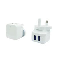 China 2 Port Fordable Wall Mount Charger Usb Wall Charger Universal Adapter Changable Plug Eu/Us/Aus/Uk 5v2.1a for sale