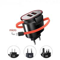 China ODM 18w QC 3.0 Fast Wall Charger ,  2 In 1 Multiple Fast Charger With Foldable Lighting for sale