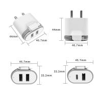 China 5V 2.1A Iphone 12 Fast Wall Charger Dual USB 2 Ports 18w USB Power Adapter for sale