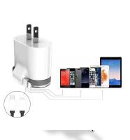 China 2.1A 5V Dual Port Fast Wall Charger , USB Charger Wall AdapterWith Cable Management for sale