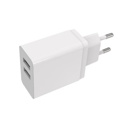 China 18w Quick Charge 3.0 Wall Charger European Fast Rapid Dual Usb Wall Charger Adapter for sale