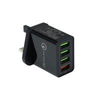 China 4 Port Multiple USB Travel Adapter 18W Multi Port USB Power Adapter for sale