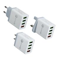 China 4-Port USB Wall Charger Quick Charge 3.0 18W &3.1A USB A Power Adapter Multi USB fast charger for sale