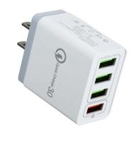 China 4-Port USB Wall Charger Quick Charge 3.0 18W &3.1A USB A Power Adapter Multi USB fast charger for sale