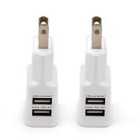 China 5v Dual Usb Fast Charging 2-Port Wall Charger 2.4 Amp Usb Plug Charger for US outlet for sale