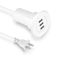 China Office Desktop Usb Charger Station Hidden 3 Ports Fast Charging Ac Adapter Usb 3.0 Usb Wall Charger Adapter for sale